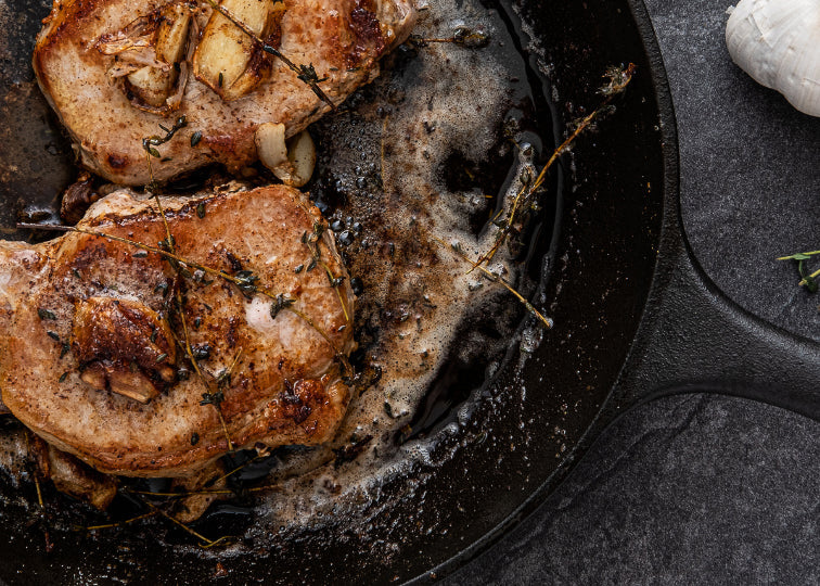 Pork Chop, Braised Red Cabbage + Mustard Mash – Block Butchery